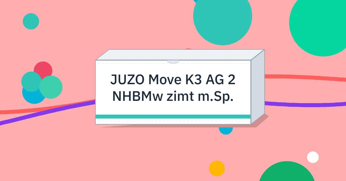 Symbolbild: Packung mit der Aufschrift JUZO Move K3 AG 2 NHBMw zimt m.Sp. (PZN 18574948) – Verfügbarkeit und Bezug in Apotheken in Frankfurt am Main