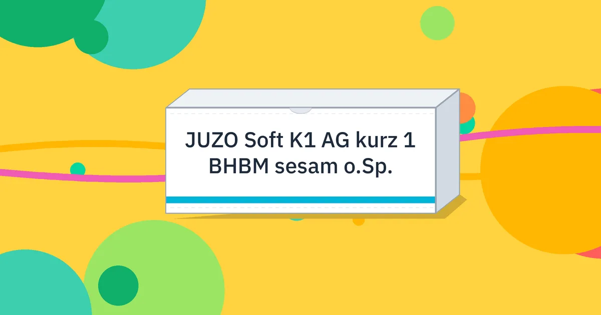 Symbolbild: Packung mit der Aufschrift JUZO Soft K1 AG kurz 1 BHBM sesam o.Sp. (PZN 14857572) – Verfügbarkeit und Bezug in Apotheken in Frankfurt am Main