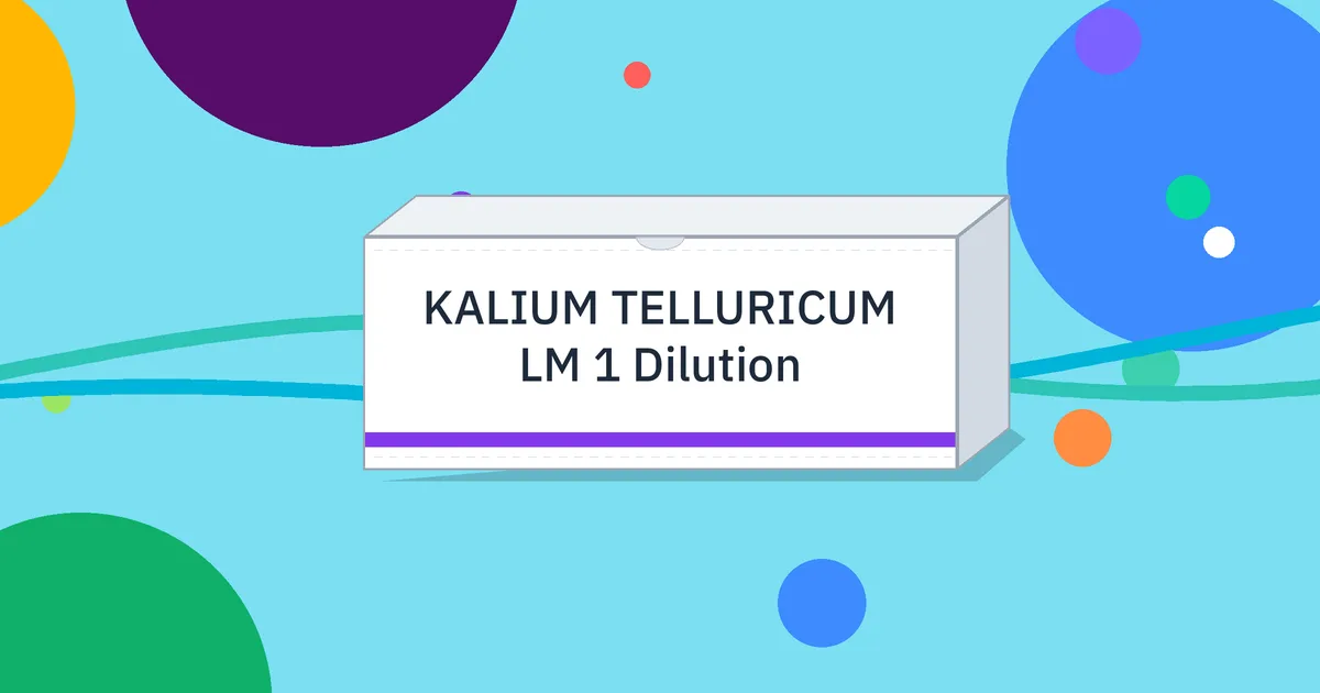 Symbolbild: Packung mit der Aufschrift KALIUM TELLURICUM LM 1 Dilution (PZN 12927096) – Verfügbarkeit und Bezug in Apotheken in Frankfurt am Main