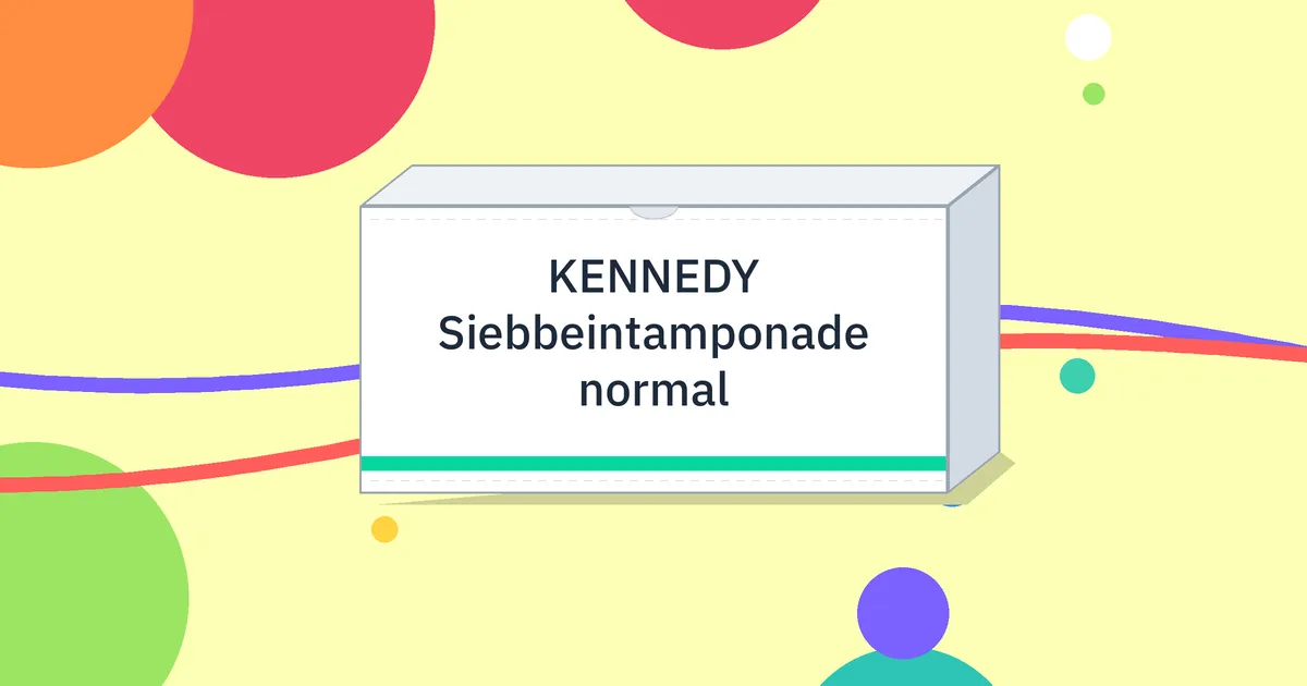 Symbolbild: Packung mit der Aufschrift KENNEDY Siebbeintamponade normal (PZN 06592237) – Verfügbarkeit und Bezug in Apotheken in Frankfurt am Main