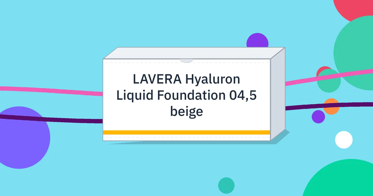 Symbolbild: Packung mit der Aufschrift LAVERA Hyaluron Liquid Foundation 04,5 beige (PZN 19925338) – Verfügbarkeit und Bezug in Apotheken in Frankfurt am Main