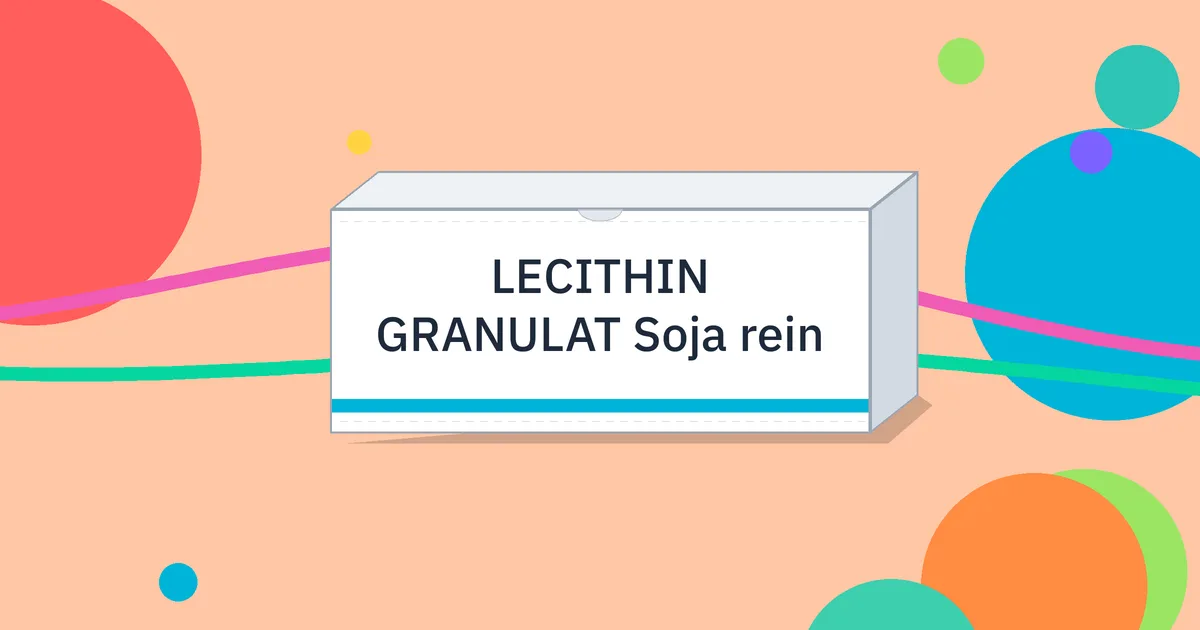 Symbolbild: Packung mit der Aufschrift LECITHIN GRANULAT Soja rein (PZN 16604906) – Verfügbarkeit und Bezug in Apotheken in Frankfurt am Main