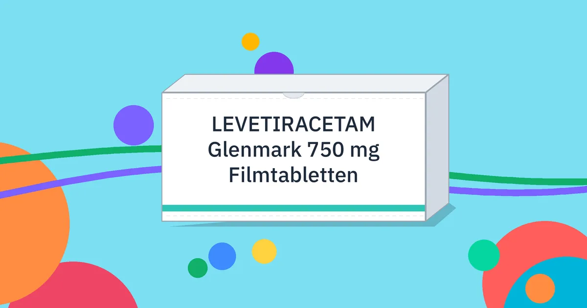 Symbolbild: Packung mit der Aufschrift LEVETIRACETAM Glenmark 750 mg Filmtabletten (PZN 11323746) – Verfügbarkeit und Bezug in Apotheken in Frankfurt am Main