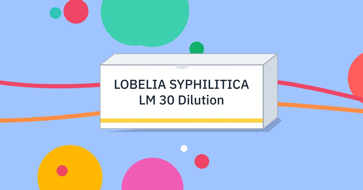 Symbolbild: Packung mit der Aufschrift LOBELIA SYPHILITICA LM 30 Dilution (PZN 13535004) – Verfügbarkeit und Bezug in Apotheken in Frankfurt am Main