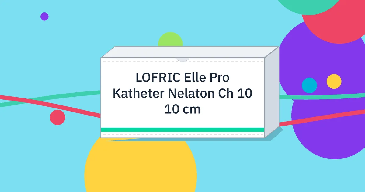 Symbolbild: Packung mit der Aufschrift LOFRIC Elle Pro Katheter Nelaton Ch 10 10 cm (PZN 20636214) – Verfügbarkeit und Bezug in Apotheken in Frankfurt am Main