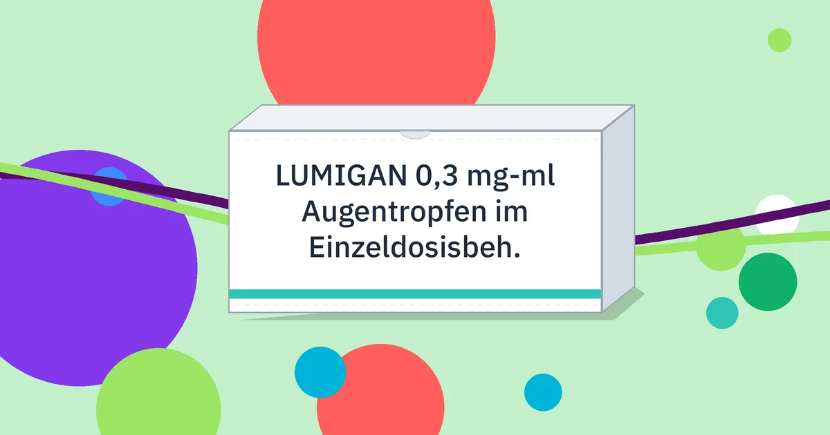 Symbolbild: Packung mit der Aufschrift LUMIGAN 0,3 mg-ml Augentropfen im Einzeldosisbeh. (PZN 19739943) – Verfügbarkeit und Bezug in Apotheken in Frankfurt am Main