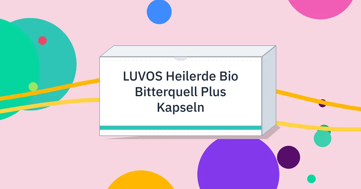 Symbolbild: Packung mit der Aufschrift LUVOS Heilerde Bio Bitterquell Plus Kapseln (PZN 13780790) – Verfügbarkeit und Bezug in Apotheken in Frankfurt am Main