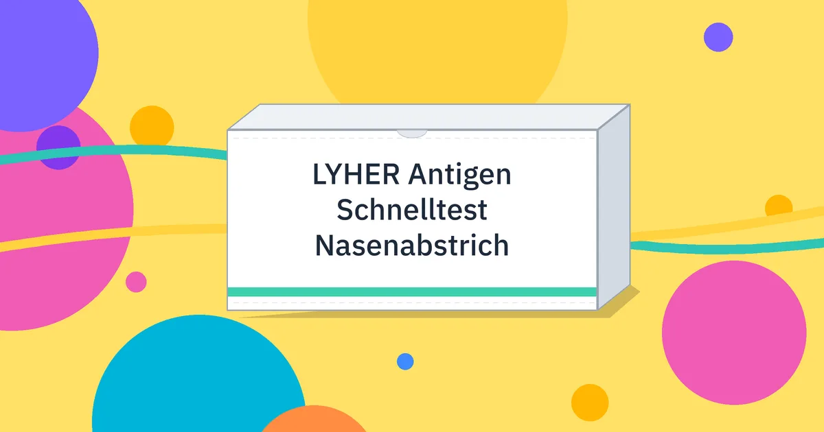 Symbolbild: Packung mit der Aufschrift LYHER Antigen Schnelltest Nasenabstrich (PZN 17257016) – Verfügbarkeit und Bezug in Apotheken in Frankfurt am Main