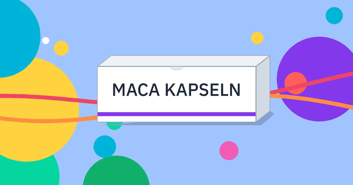Symbolbild: Packung mit der Aufschrift MACA KAPSELN (PZN 00279284) – Verfügbarkeit und Bezug in Apotheken in Frankfurt am Main