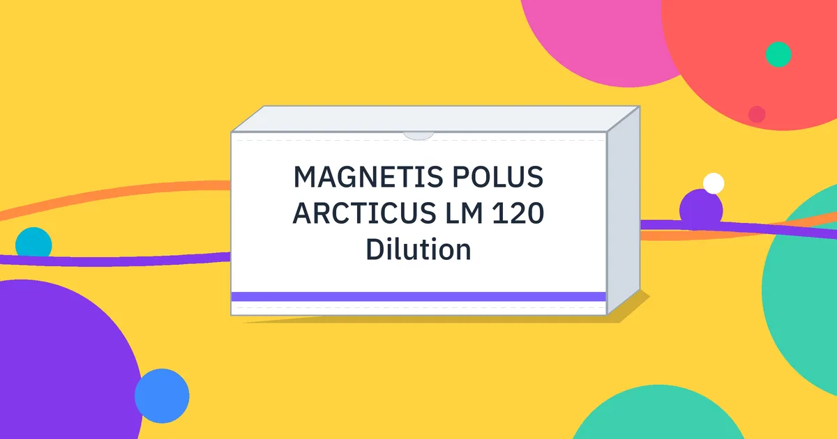 Symbolbild: Packung mit der Aufschrift MAGNETIS POLUS ARCTICUS LM 120 Dilution (PZN 12941280) – Verfügbarkeit und Bezug in Apotheken in Frankfurt am Main