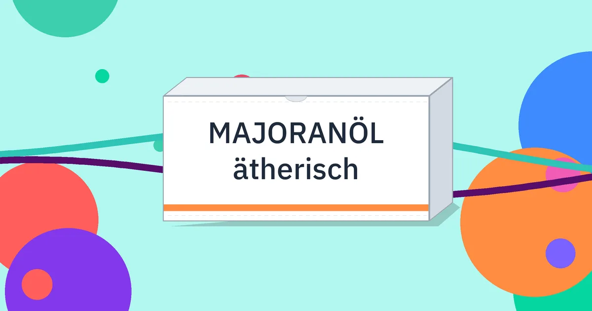 Symbolbild: Packung mit der Aufschrift MAJORANÖL ätherisch (PZN 18005104) – Verfügbarkeit und Bezug in Apotheken in Frankfurt am Main