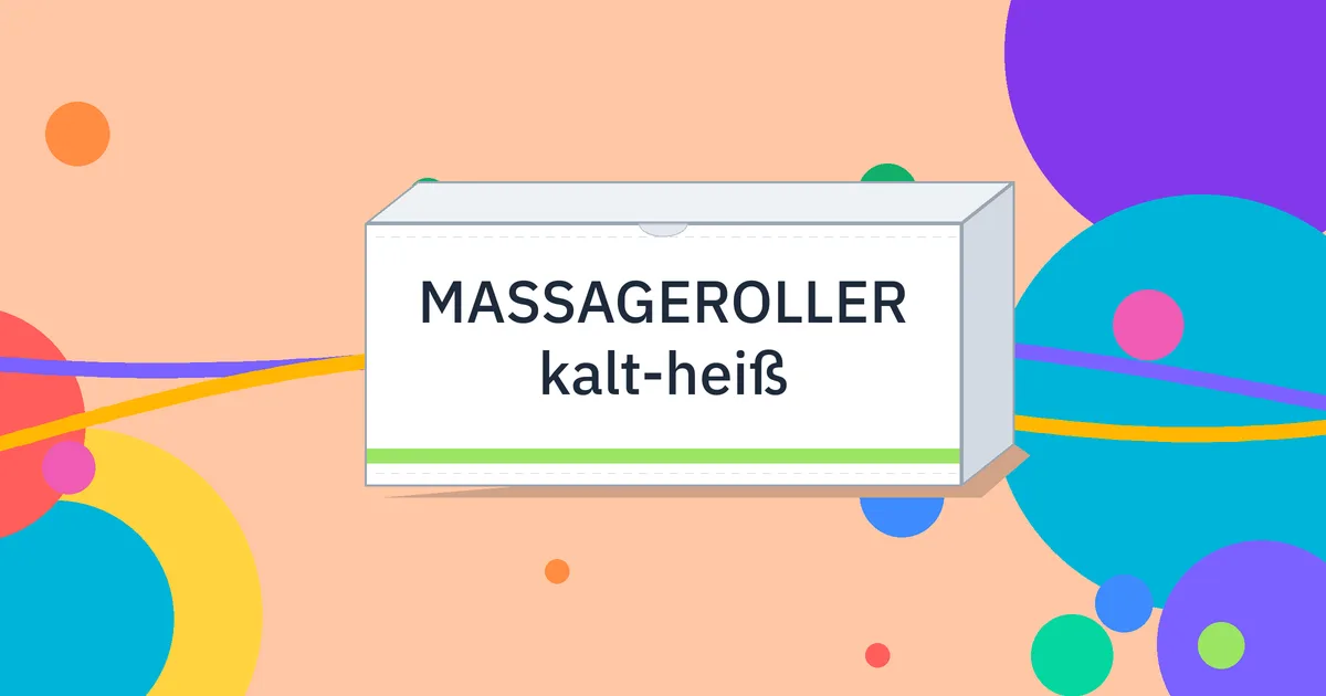 Symbolbild: Packung mit der Aufschrift MASSAGEROLLER kalt-heiß (PZN 19402882) – Verfügbarkeit und Bezug in Apotheken in Frankfurt am Main