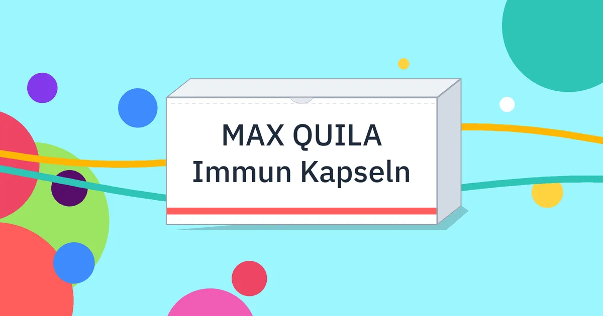Symbolbild: Packung mit der Aufschrift MAX QUILA Immun Kapseln (PZN 19453945) – Verfügbarkeit und Bezug in Apotheken in Frankfurt am Main
