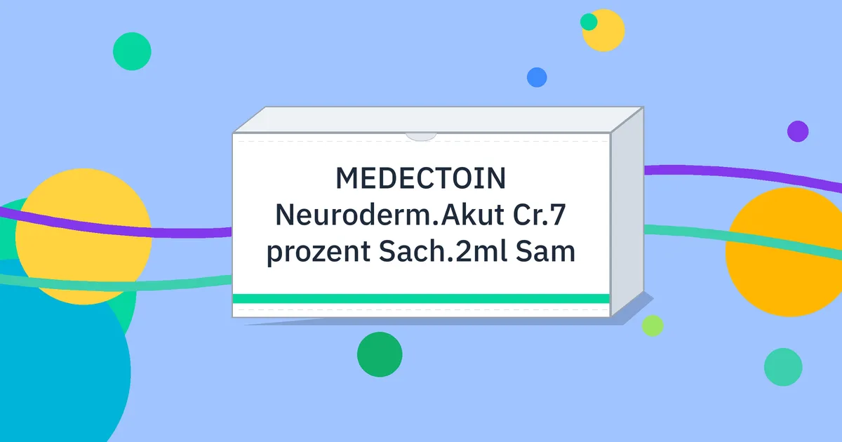Symbolbild: Packung mit der Aufschrift MEDECTOIN Neuroderm.Akut Cr.7 prozent Sach.2ml Sam (PZN 20346108) – Verfügbarkeit und Bezug in Apotheken in Frankfurt am Main