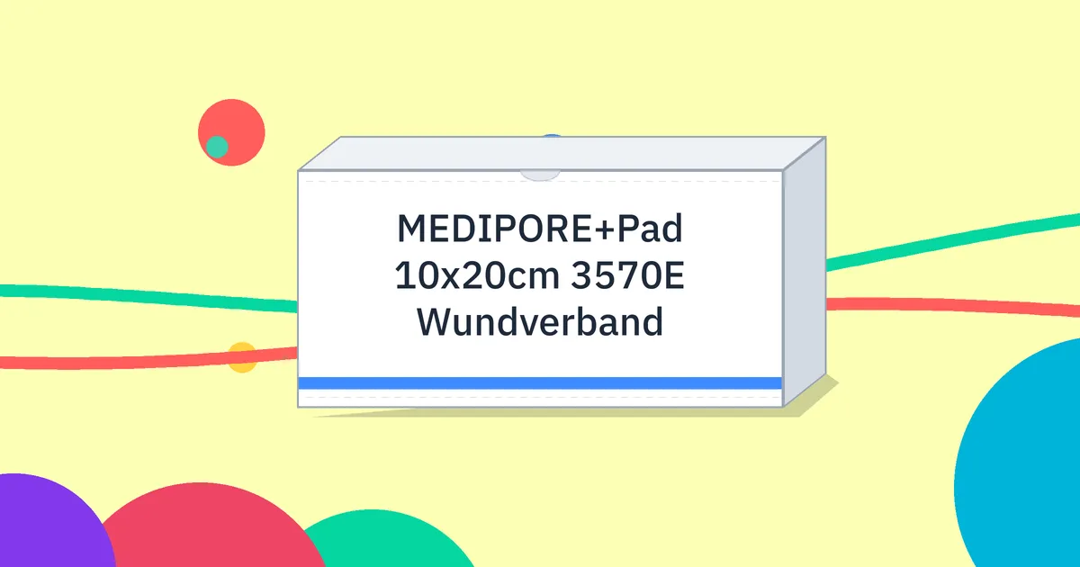 Symbolbild: Packung mit der Aufschrift MEDIPORE+Pad 10x20cm 3570E Wundverband (PZN 05376307) – Verfügbarkeit und Bezug in Apotheken in Frankfurt am Main