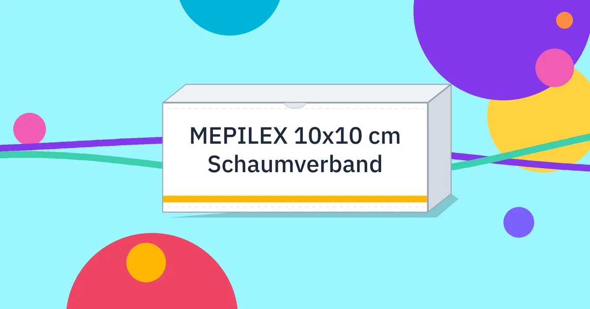 Symbolbild: Packung mit der Aufschrift MEPILEX 10x10 cm Schaumverband (PZN 12440655) – Verfügbarkeit und Bezug in Apotheken in Frankfurt am Main