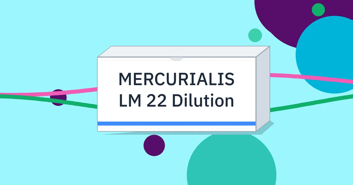 Symbolbild: Packung mit der Aufschrift MERCURIALIS LM 22 Dilution (PZN 12947940) – Verfügbarkeit und Bezug in Apotheken in Frankfurt am Main