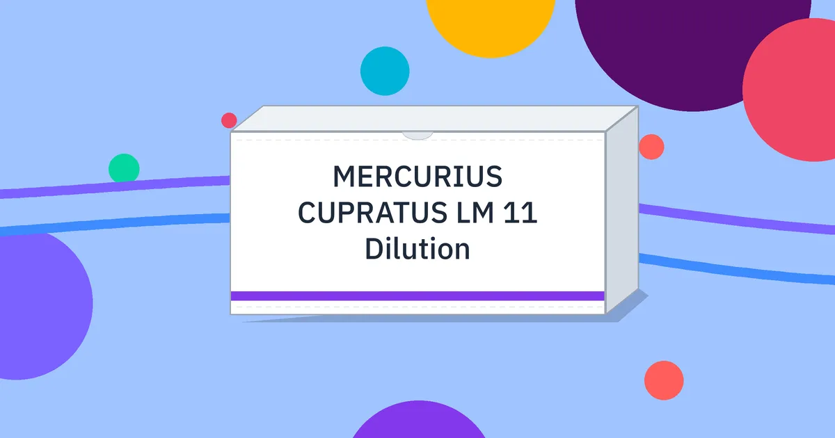 Symbolbild: Packung mit der Aufschrift MERCURIUS CUPRATUS LM 11 Dilution (PZN 12950391) – Verfügbarkeit und Bezug in Apotheken in Frankfurt am Main