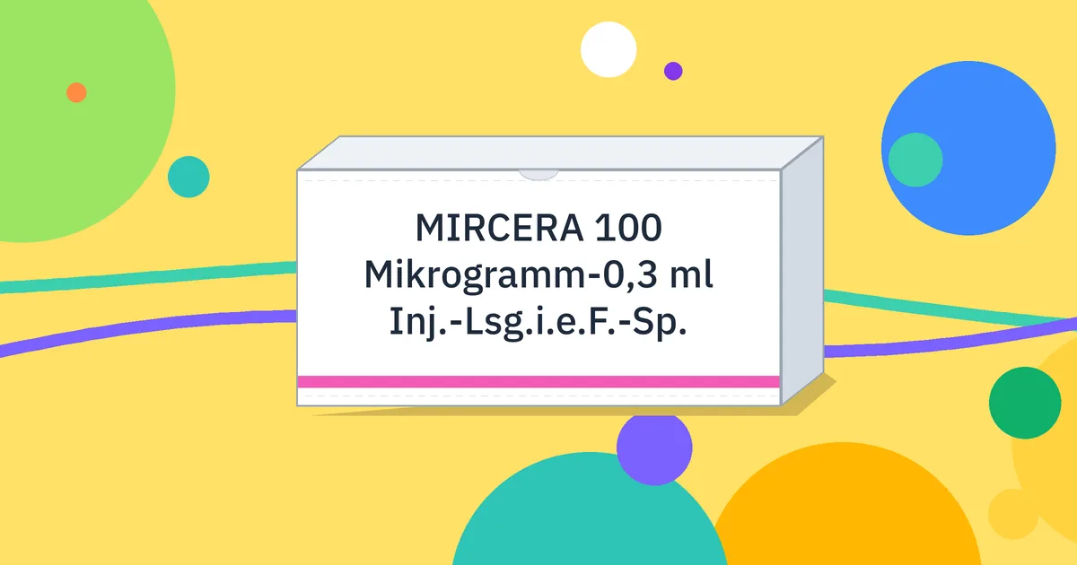 Symbolbild: Packung mit der Aufschrift MIRCERA 100 Mikrogramm-0,3 ml Inj.-Lsg.i.e.F.-Sp. (PZN 11240463) – Verfügbarkeit und Bezug in Apotheken in Frankfurt am Main
