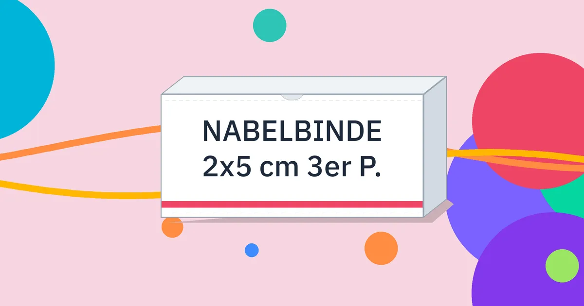 Symbolbild: Packung mit der Aufschrift NABELBINDE 2x5 cm 3er P. (PZN 01720848) – Verfügbarkeit und Bezug in Apotheken in Frankfurt am Main