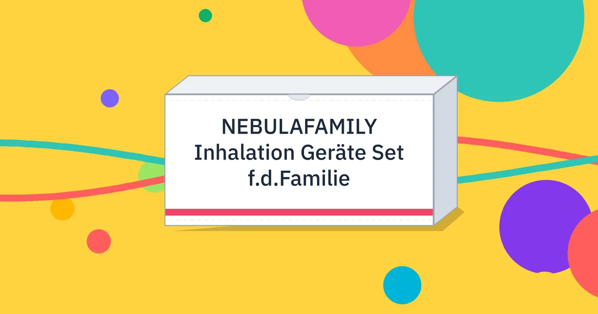 Symbolbild: Packung mit der Aufschrift NEBULAFAMILY Inhalation Geräte Set f.d.Familie (PZN 01227214) – Verfügbarkeit und Bezug in Apotheken in Frankfurt am Main