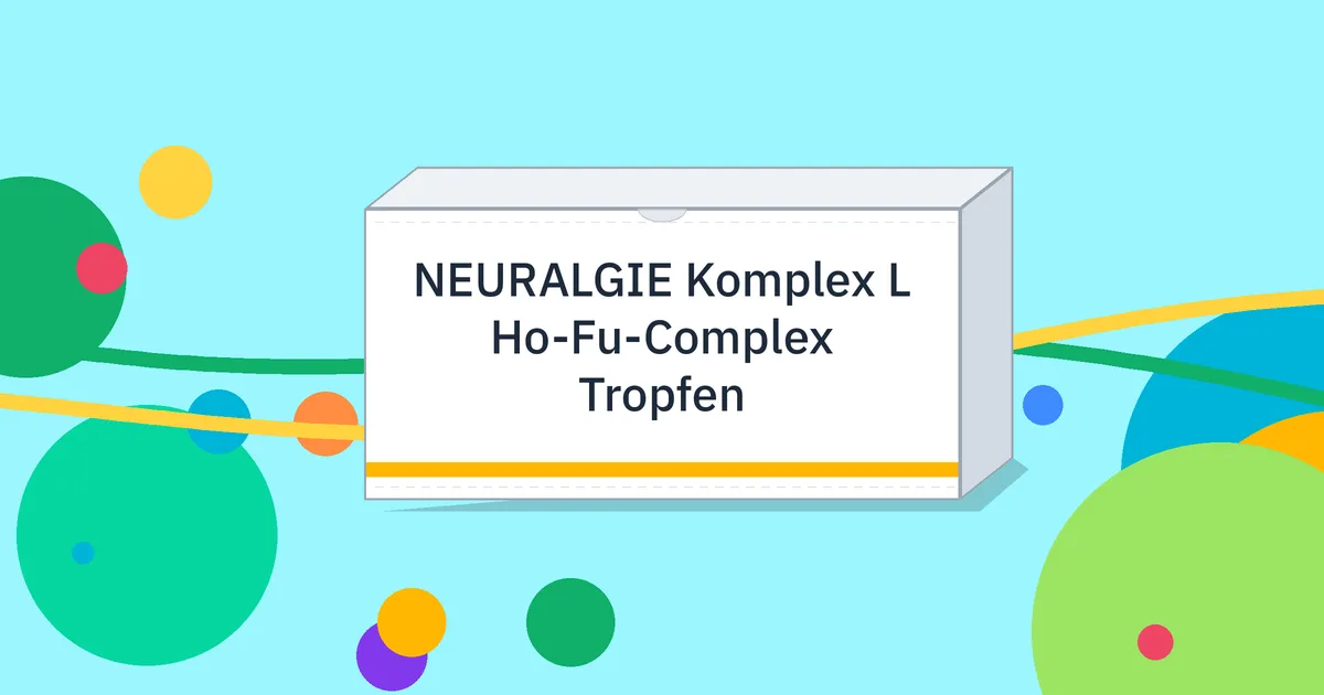 Symbolbild: Packung mit der Aufschrift NEURALGIE Komplex L Ho-Fu-Complex Tropfen (PZN 01742494) – Verfügbarkeit und Bezug in Apotheken in Frankfurt am Main