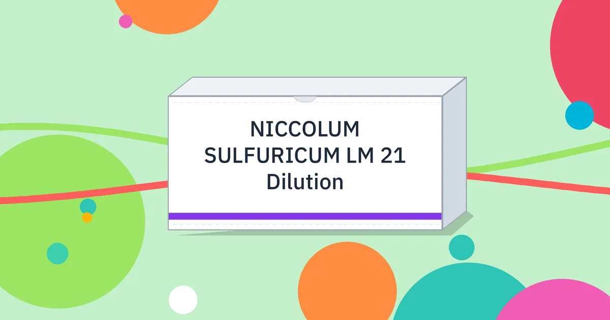 Symbolbild: Packung mit der Aufschrift NICCOLUM SULFURICUM LM 21 Dilution (PZN 12968735) – Verfügbarkeit und Bezug in Apotheken in Frankfurt am Main
