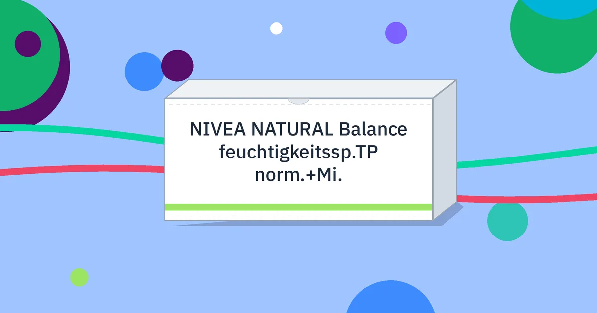 Symbolbild: Packung mit der Aufschrift NIVEA NATURAL Balance feuchtigkeitssp.TP norm.+Mi. (PZN 16316550) – Verfügbarkeit und Bezug in Apotheken in Frankfurt am Main