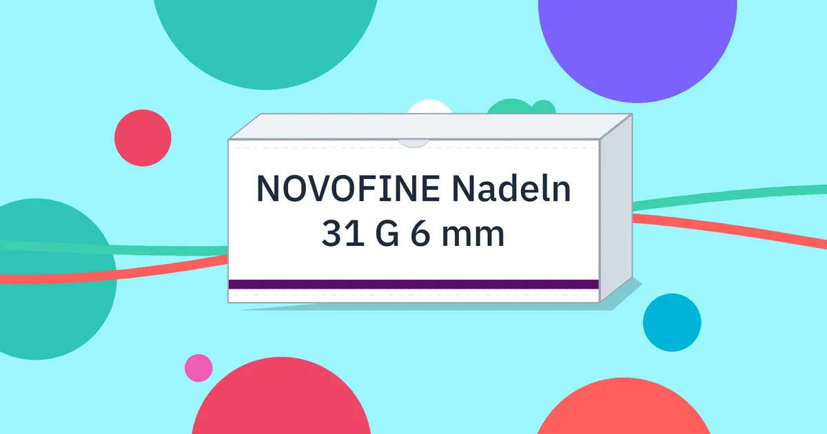Symbolbild: Packung mit der Aufschrift NOVOFINE Nadeln 31 G 6 mm (PZN 19132483) – Verfügbarkeit und Bezug in Apotheken in Frankfurt am Main