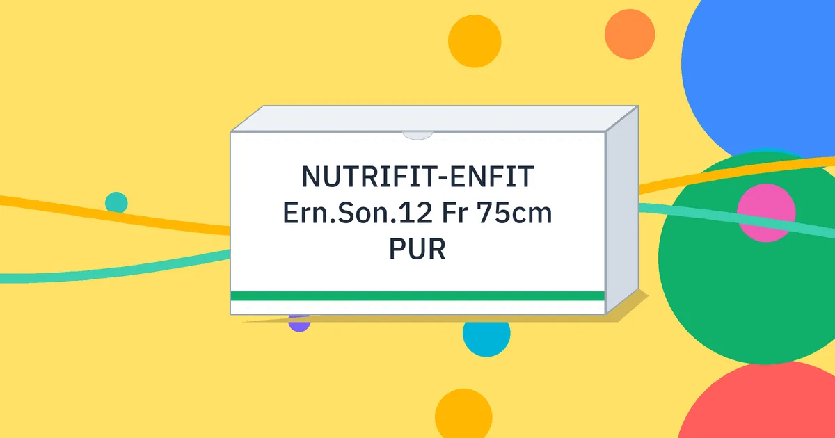 Symbolbild: Packung mit der Aufschrift NUTRIFIT-ENFIT Ern.Son.12 Fr 75cm PUR (PZN 17272820) – Verfügbarkeit und Bezug in Apotheken in Frankfurt am Main