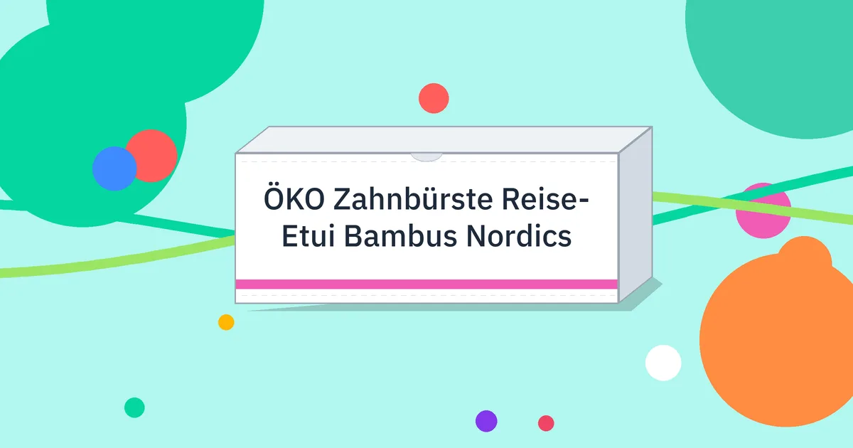 Symbolbild: Packung mit der Aufschrift ÖKO Zahnbürste Reise-Etui Bambus Nordics (PZN 19513222) – Verfügbarkeit und Bezug in Apotheken in Frankfurt am Main