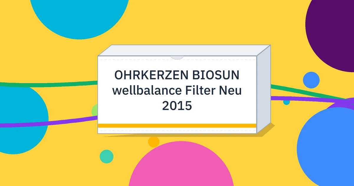 Symbolbild: Packung mit der Aufschrift OHRKERZEN BIOSUN wellbalance Filter Neu 2015 (PZN 11133460) – Verfügbarkeit und Bezug in Apotheken in Frankfurt am Main