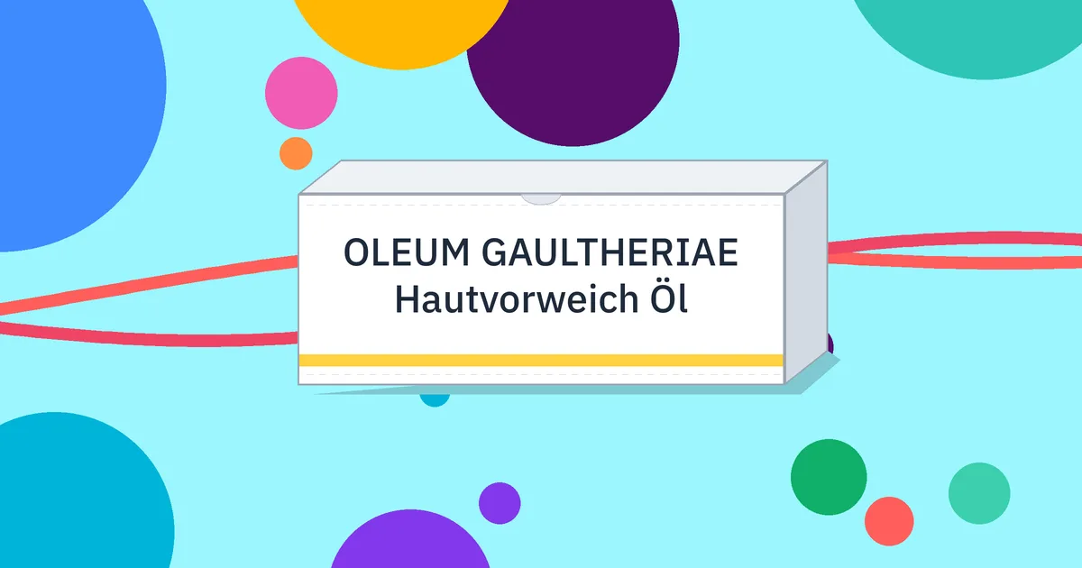 Symbolbild: Packung mit der Aufschrift OLEUM GAULTHERIAE Hautvorweich Öl (PZN 04443591) – Verfügbarkeit und Bezug in Apotheken in Frankfurt am Main