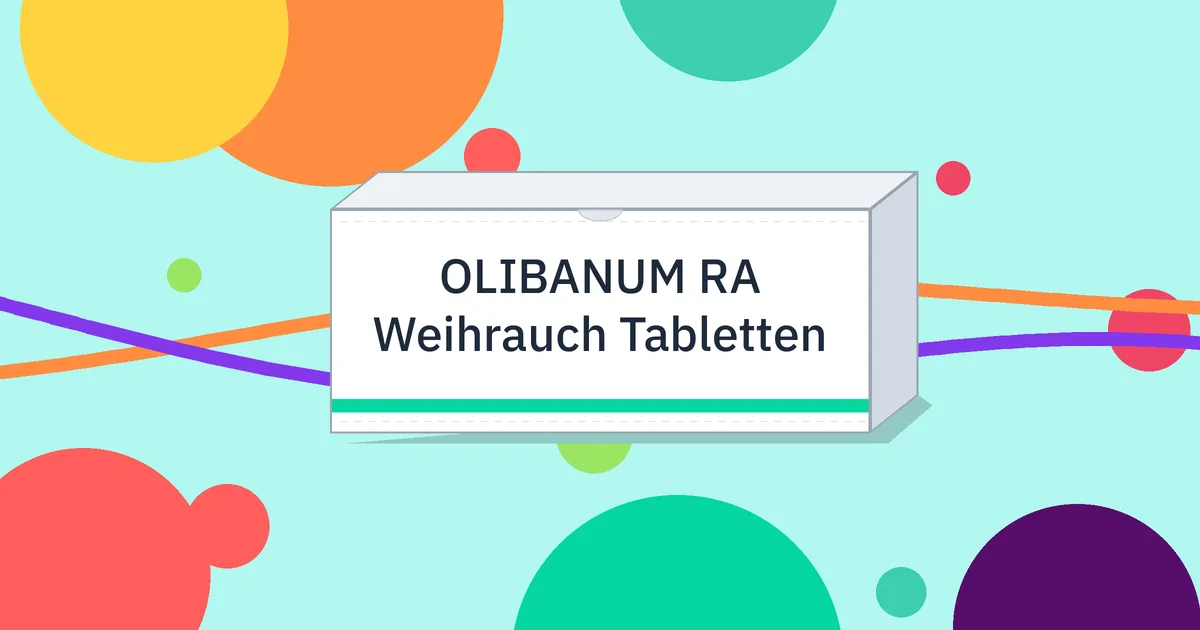 Symbolbild: Packung mit der Aufschrift OLIBANUM RA Weihrauch Tabletten (PZN 00506768) – Verfügbarkeit und Bezug in Apotheken in Frankfurt am Main