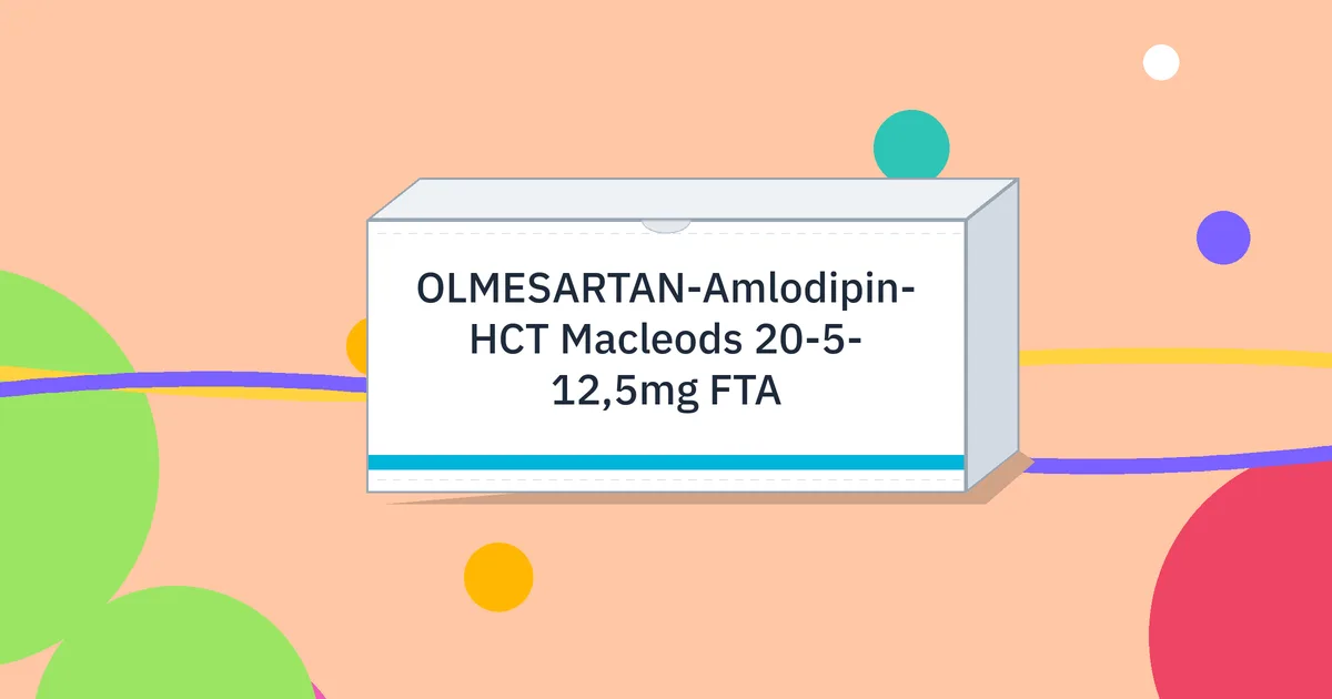 Symbolbild: Packung mit der Aufschrift OLMESARTAN-Amlodipin-HCT Macleods 20-5-12,5mg FTA (PZN 18314609) – Verfügbarkeit und Bezug in Apotheken in Frankfurt am Main