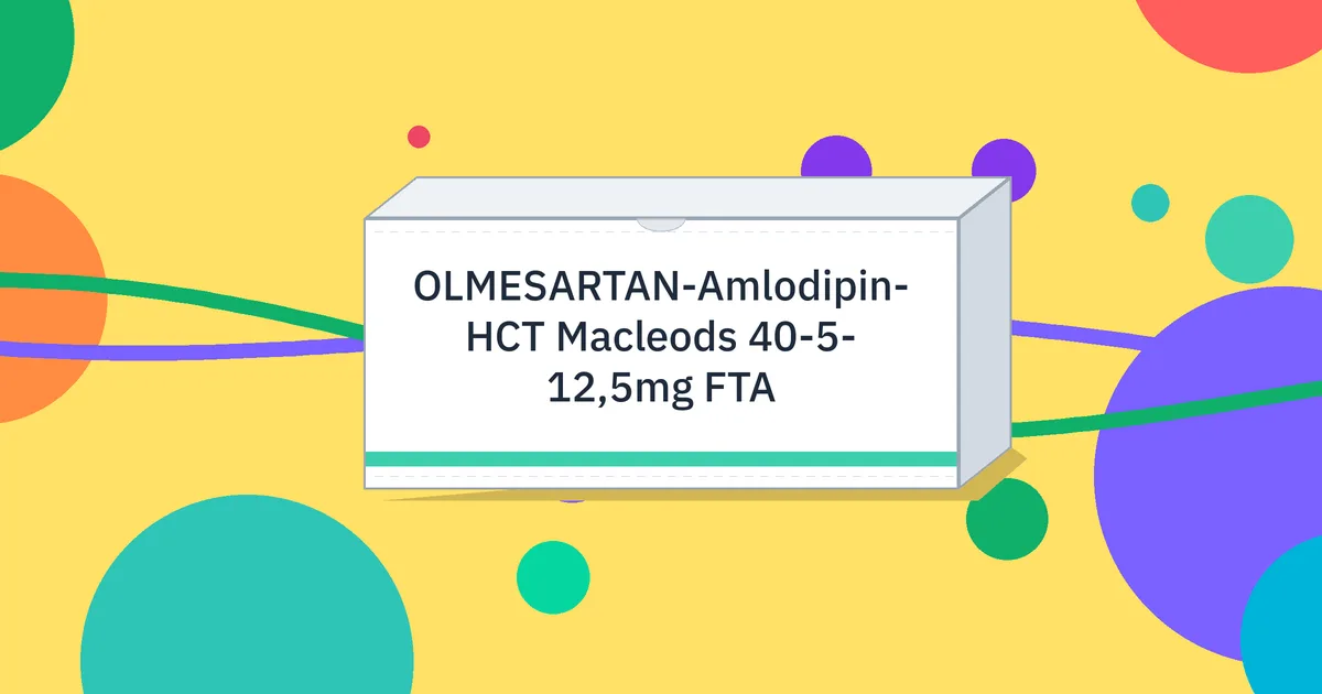 Symbolbild: Packung mit der Aufschrift OLMESARTAN-Amlodipin-HCT Macleods 40-5-12,5mg FTA (PZN 18314650) – Verfügbarkeit und Bezug in Apotheken in Frankfurt am Main