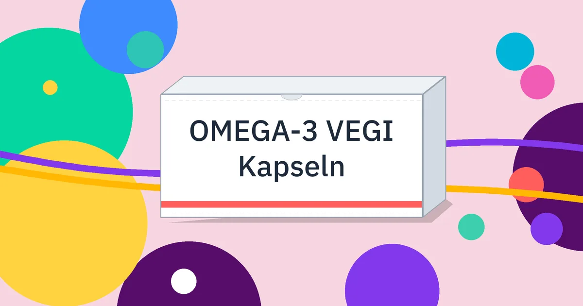 Symbolbild: Packung mit der Aufschrift OMEGA-3 VEGI Kapseln (PZN 00582025) – Verfügbarkeit und Bezug in Apotheken in Frankfurt am Main