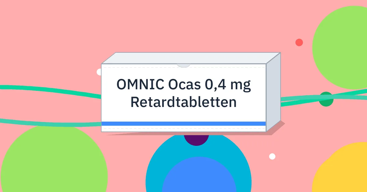 Symbolbild: Packung mit der Aufschrift OMNIC Ocas 0,4 mg Retardtabletten (PZN 18831693) – Verfügbarkeit und Bezug in Apotheken in Frankfurt am Main