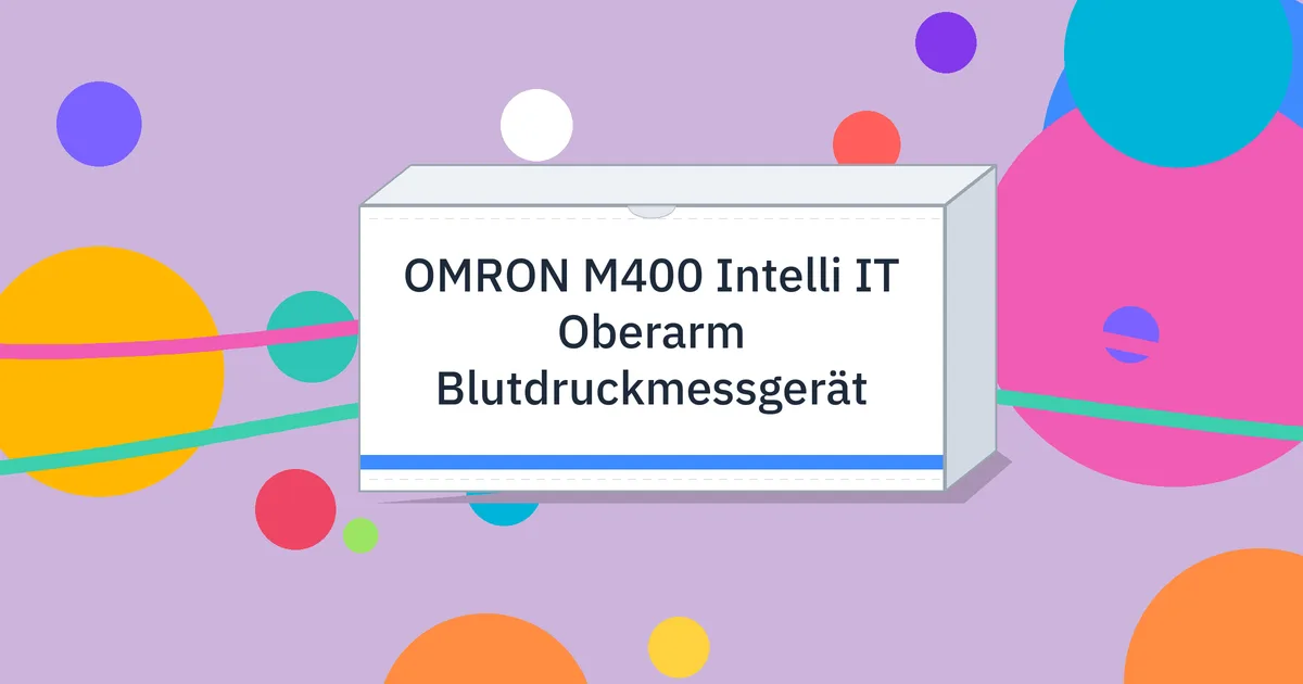 Symbolbild: Packung mit der Aufschrift OMRON M400 Intelli IT Oberarm Blutdruckmessgerät (PZN 15423396) – Verfügbarkeit und Bezug in Apotheken in Frankfurt am Main