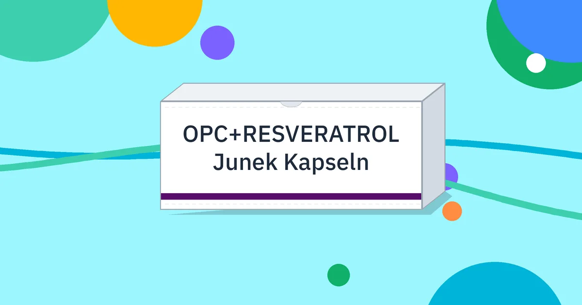 Symbolbild: Packung mit der Aufschrift OPC+RESVERATROL Junek Kapseln (PZN 07078761) – Verfügbarkeit und Bezug in Apotheken in Frankfurt am Main