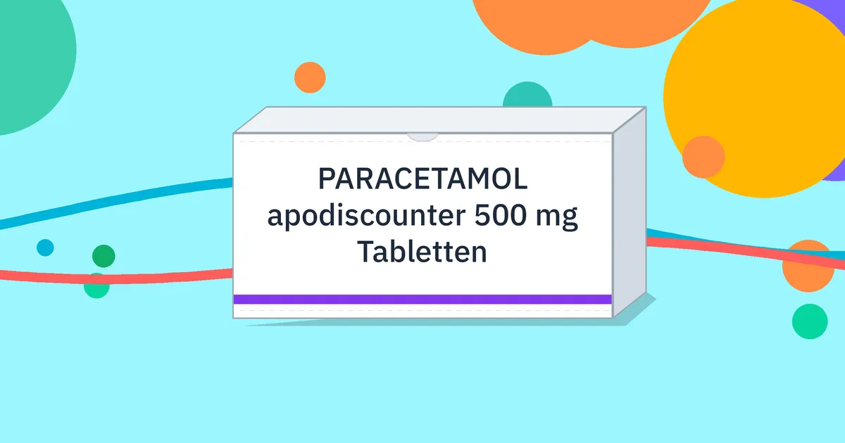 Symbolbild: Packung mit der Aufschrift PARACETAMOL apodiscounter 500 mg Tabletten (PZN 18413406) – Verfügbarkeit und Bezug in Apotheken in Frankfurt am Main
