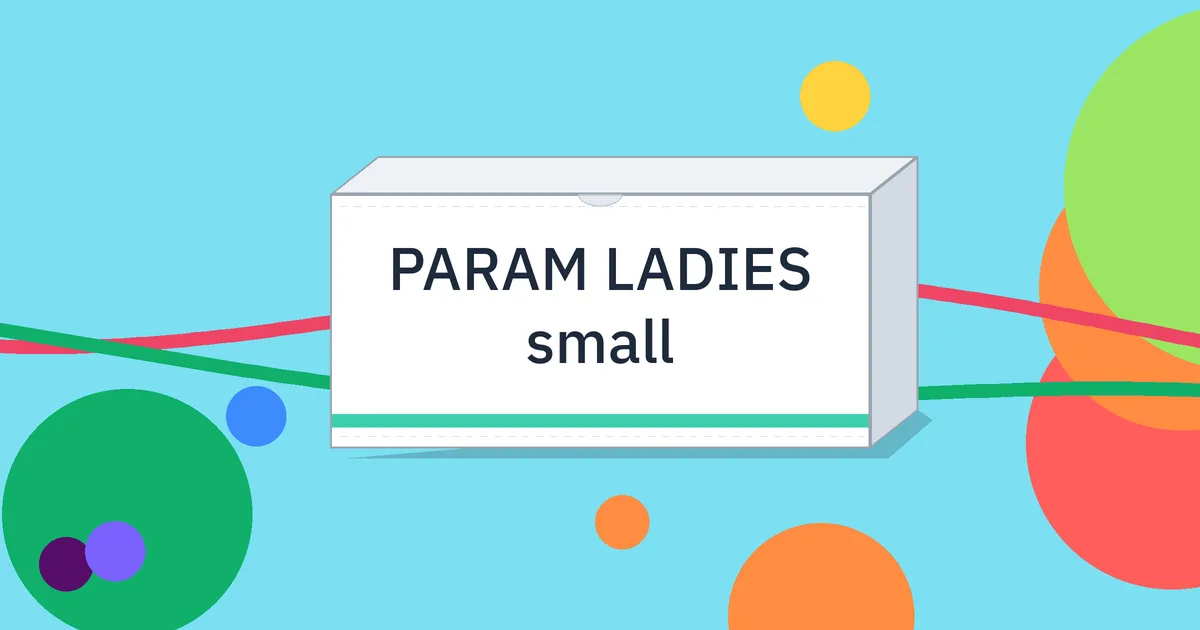 Symbolbild: Packung mit der Aufschrift PARAM LADIES small (PZN 07370958) – Verfügbarkeit und Bezug in Apotheken in Frankfurt am Main