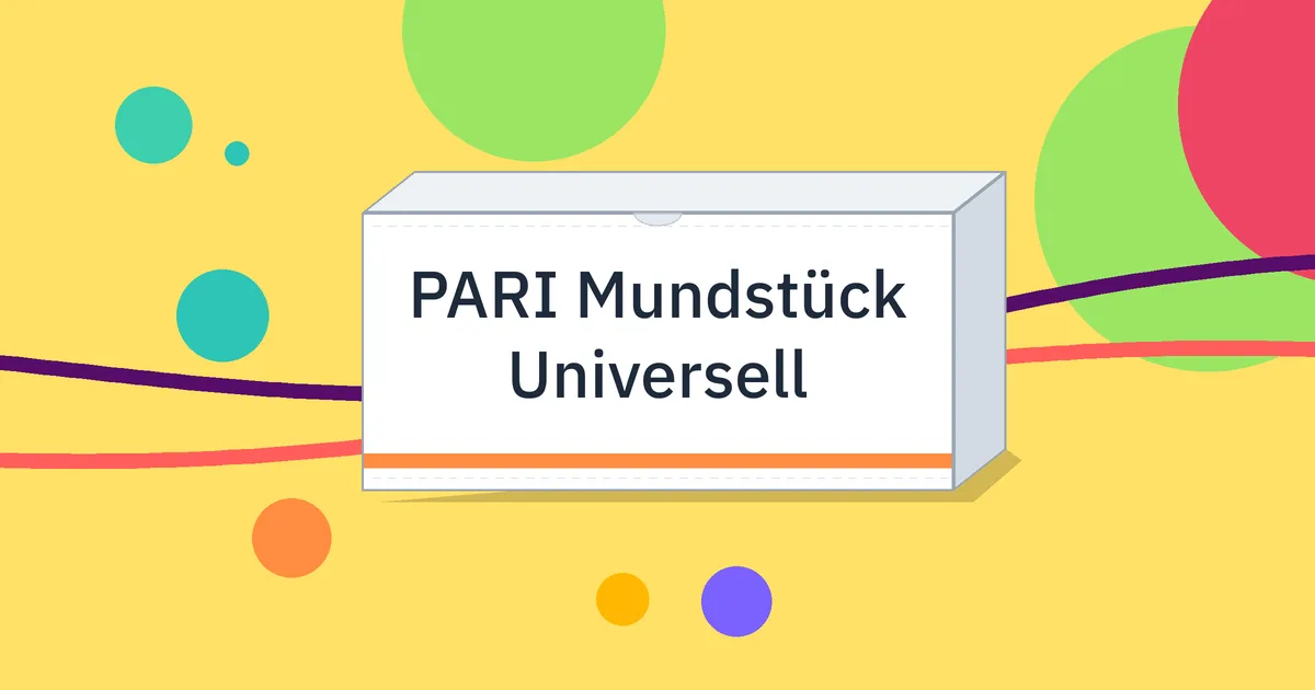 Symbolbild: Packung mit der Aufschrift PARI Mundstück Universell (PZN 00078574) – Verfügbarkeit und Bezug in Apotheken in Frankfurt am Main