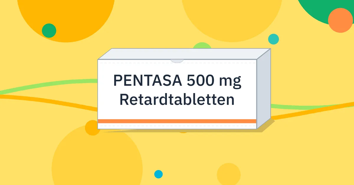 Symbolbild: Packung mit der Aufschrift PENTASA 500 mg Retardtabletten (PZN 01977978) – Verfügbarkeit und Bezug in Apotheken in Frankfurt am Main