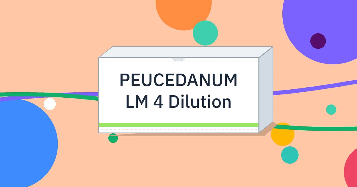 Symbolbild: Packung mit der Aufschrift PEUCEDANUM LM 4 Dilution (PZN 13636372) – Verfügbarkeit und Bezug in Apotheken in Frankfurt am Main
