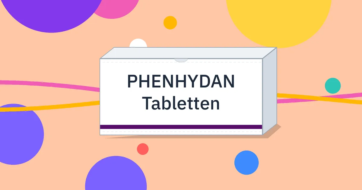 Symbolbild: Packung mit der Aufschrift PHENHYDAN Tabletten (PZN 02517411) – Verfügbarkeit und Bezug in Apotheken in Frankfurt am Main