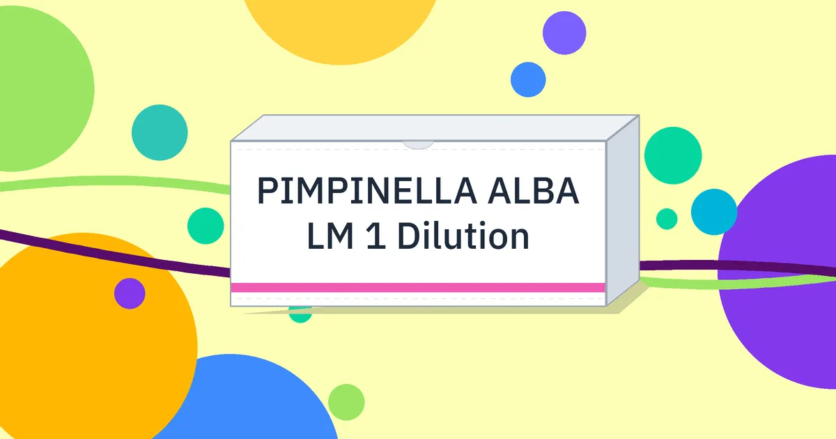 Symbolbild: Packung mit der Aufschrift PIMPINELLA ALBA LM 1 Dilution (PZN 13643745) – Verfügbarkeit und Bezug in Apotheken in Frankfurt am Main