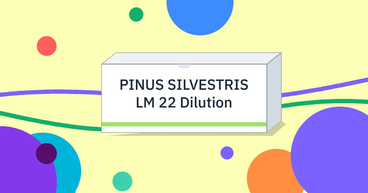 Symbolbild: Packung mit der Aufschrift PINUS SILVESTRIS LM 22 Dilution (PZN 13643053) – Verfügbarkeit und Bezug in Apotheken in Frankfurt am Main