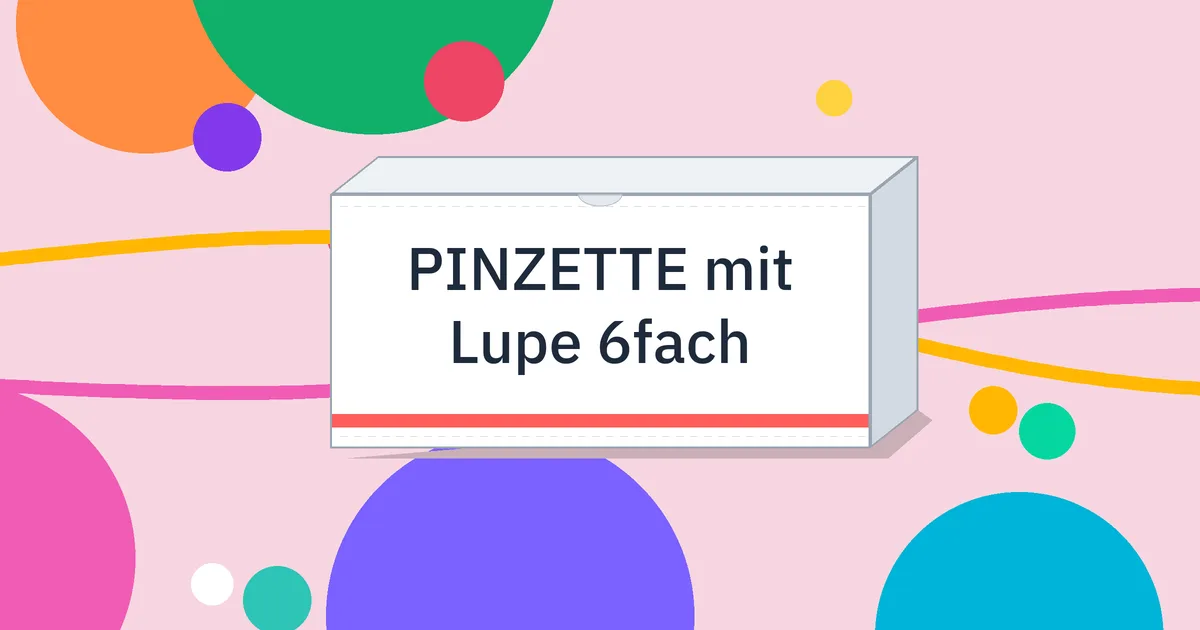 Symbolbild: Packung mit der Aufschrift PINZETTE mit Lupe 6fach (PZN 01517550) – Verfügbarkeit und Bezug in Apotheken in Frankfurt am Main