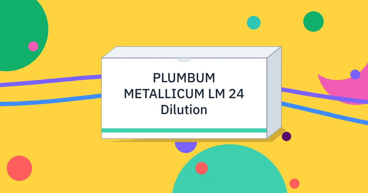 Symbolbild: Packung mit der Aufschrift PLUMBUM METALLICUM LM 24 Dilution (PZN 13041265) – Verfügbarkeit und Bezug in Apotheken in Frankfurt am Main